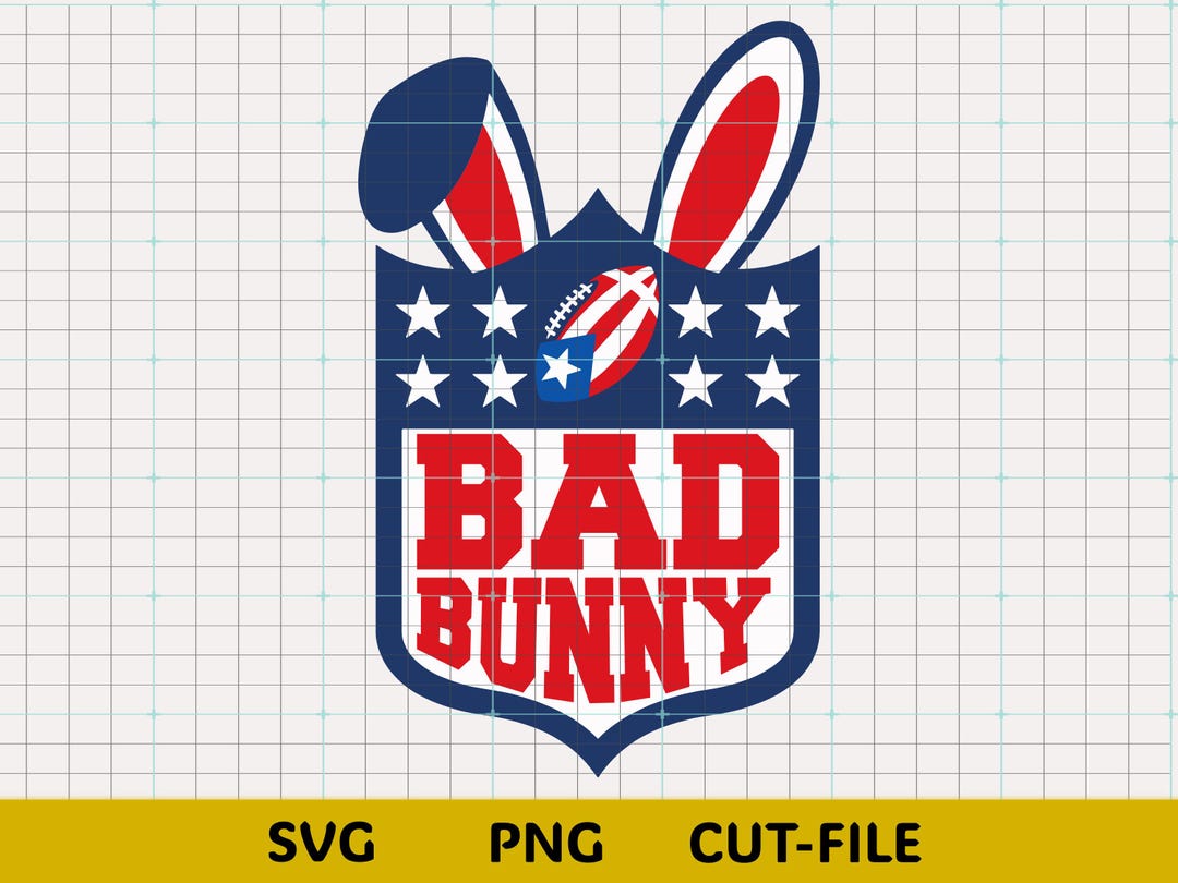Bad Bunny Football SVG – Team Benito, Cricut Cut File (digital Download ...
