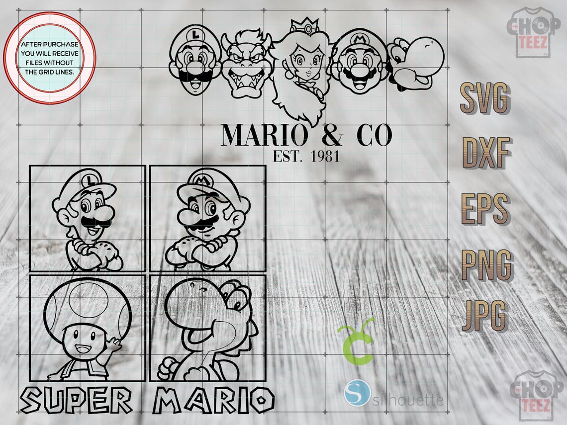 Marioo and Friends SVG Bundle | Epic Universe Inspired Cricut Cut File ...