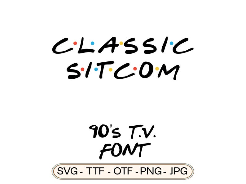 Classic Sitcom Font | 90s TV Show Inspired Typeface | Retro Comedy Font ...