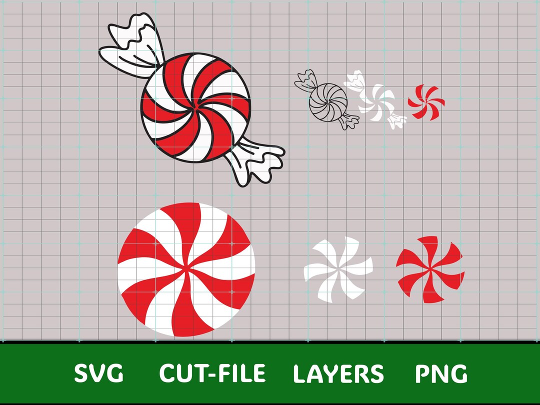 Peppermint Candy SVG Cut File Christmas Candy Clipart Swirl Mint SVG ...