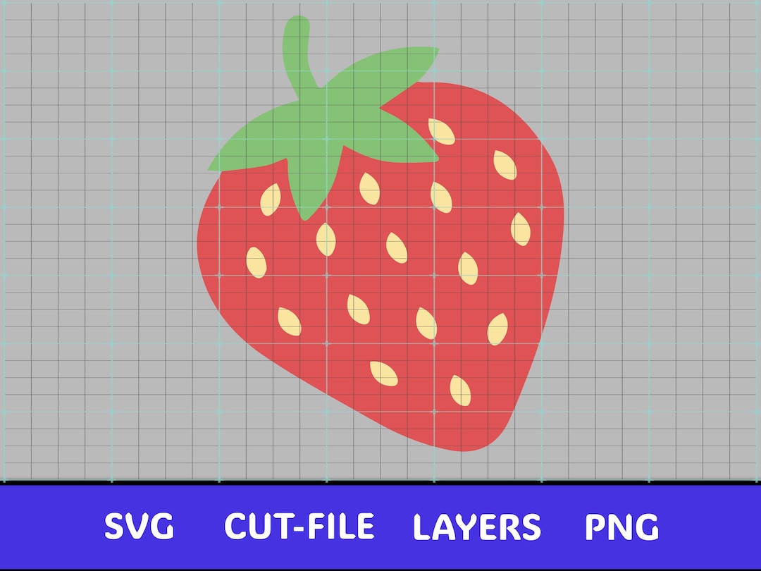 Simple Strawberry SVG Cut File | Layered Strawberry PNG | Cricut ...