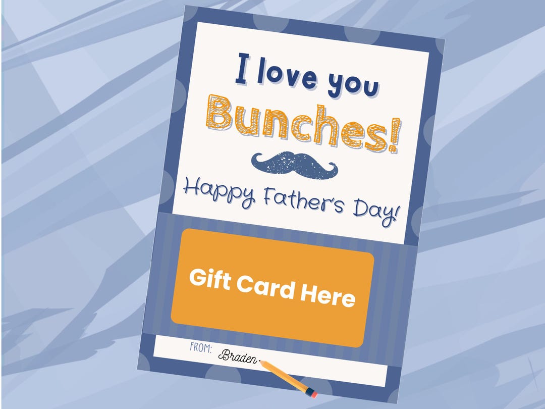 Fathers Day Gift Card Holder, Dad Gift Card Holder, Printable Gift Card ...