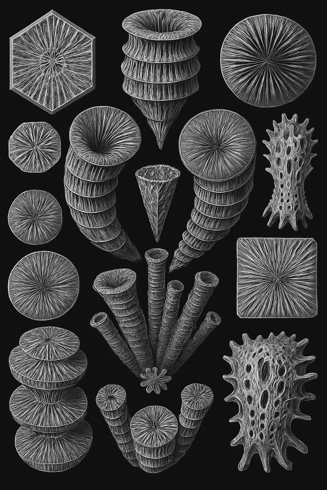 Unique Gothic Ocean Decor Print Vintage Marine Fossil Art Ocean ...