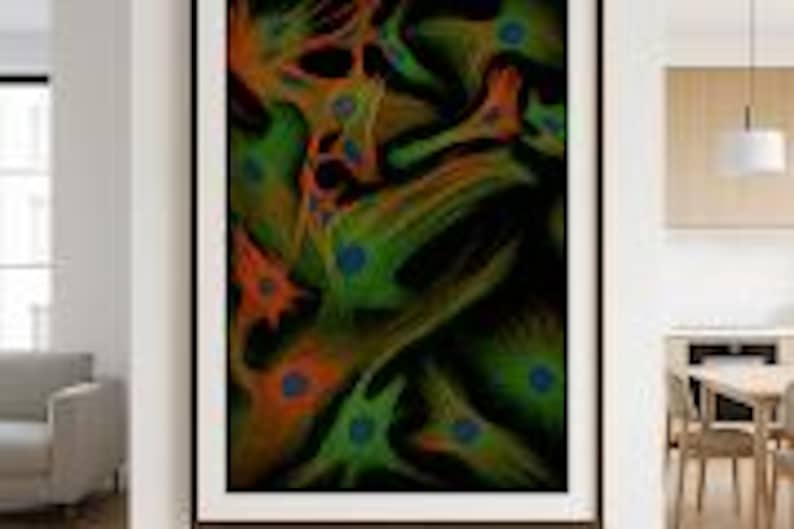 Abstract Art Inspired by Human Cells – Fluorescence Print of Cells ...