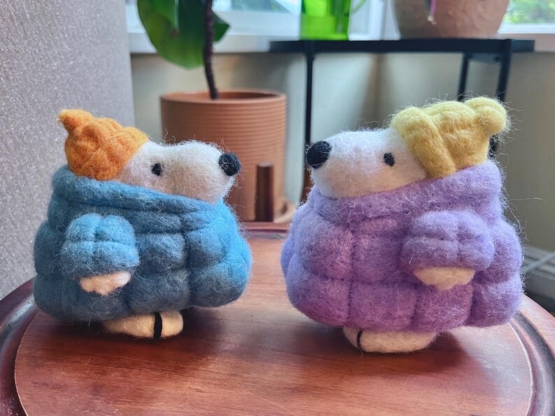 Needle Felted Puffer Jacket Snoopy - Etsy