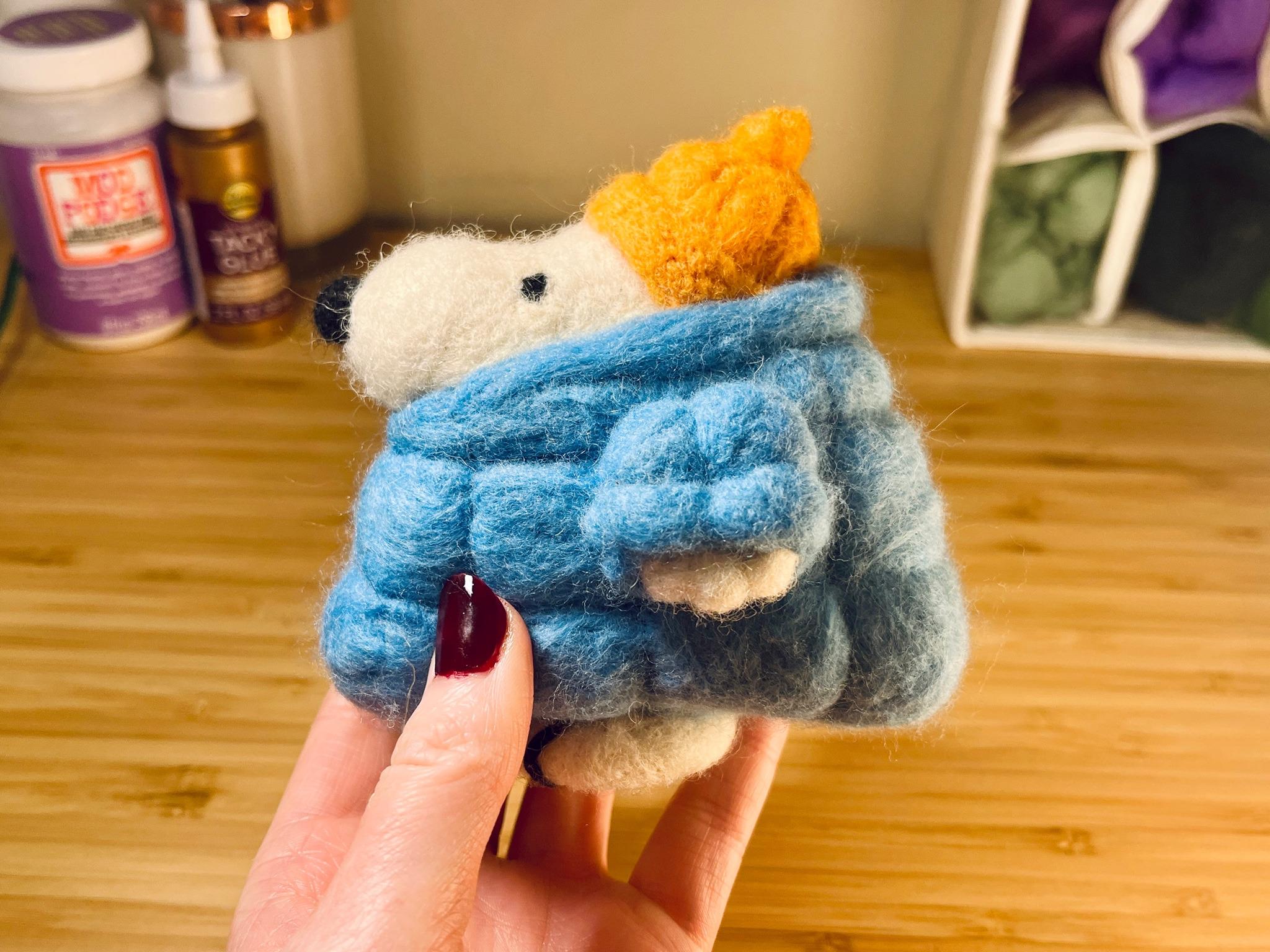 Needle Felted Puffer Jacket Snoopy - Etsy