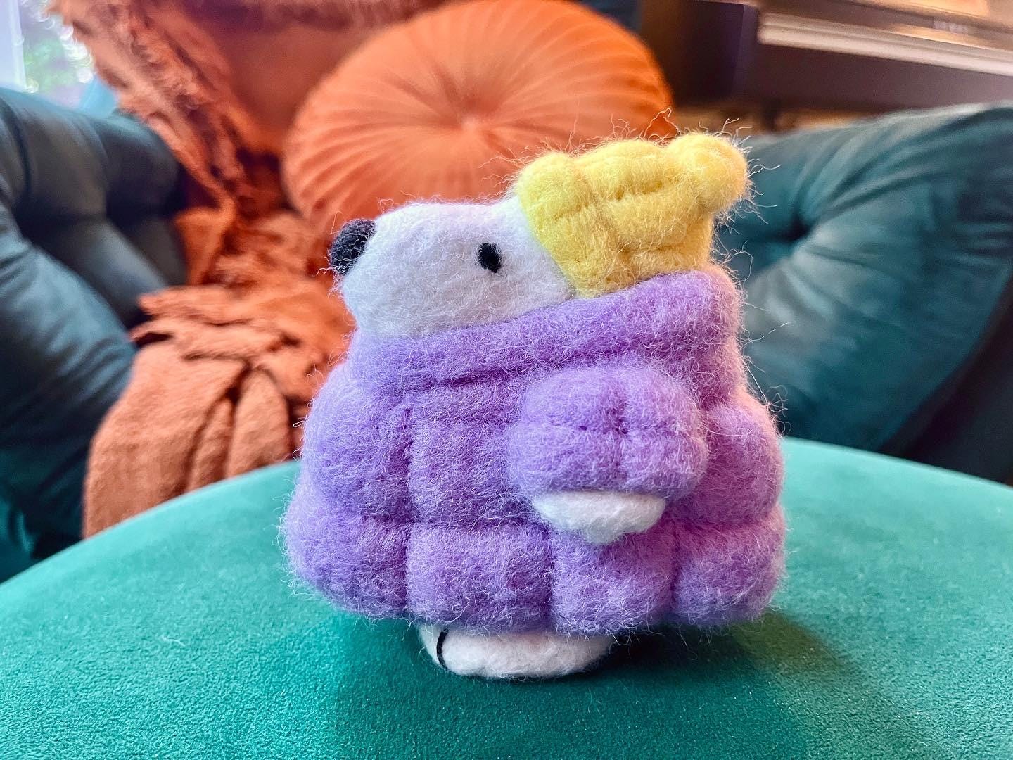 Needle Felted Puffer Jacket Snoopy - Etsy