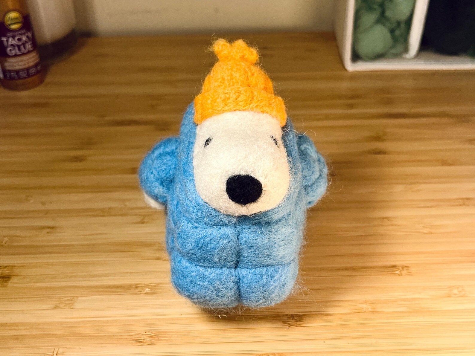 Needle Felted Puffer Jacket Snoopy - Etsy