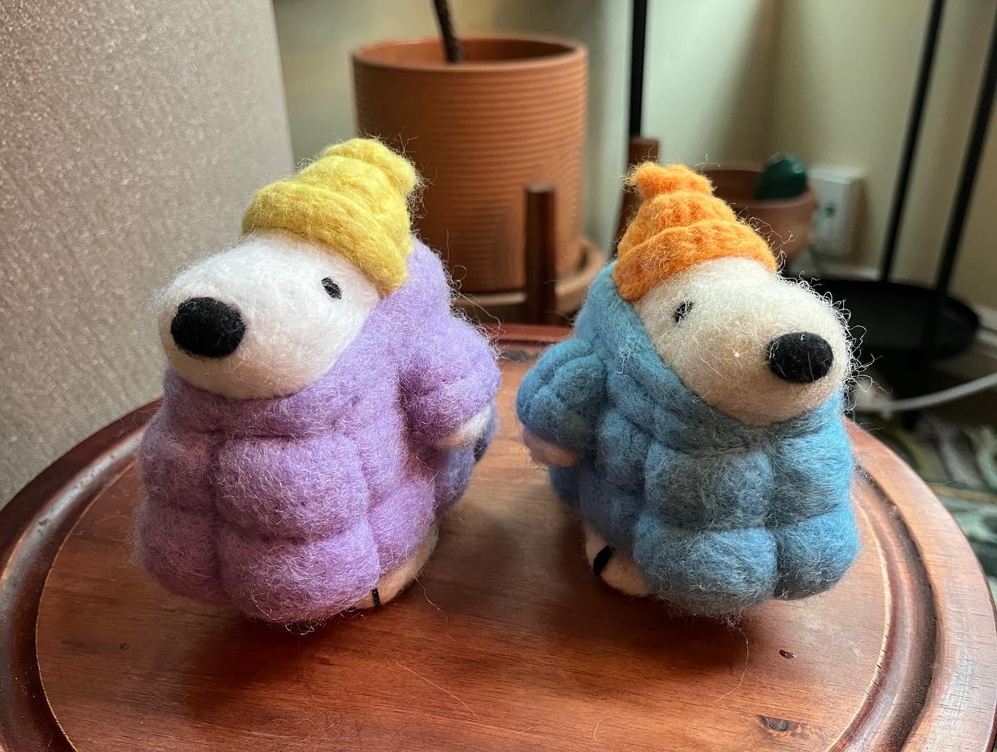 Needle Felted Puffer Jacket Snoopy - Etsy