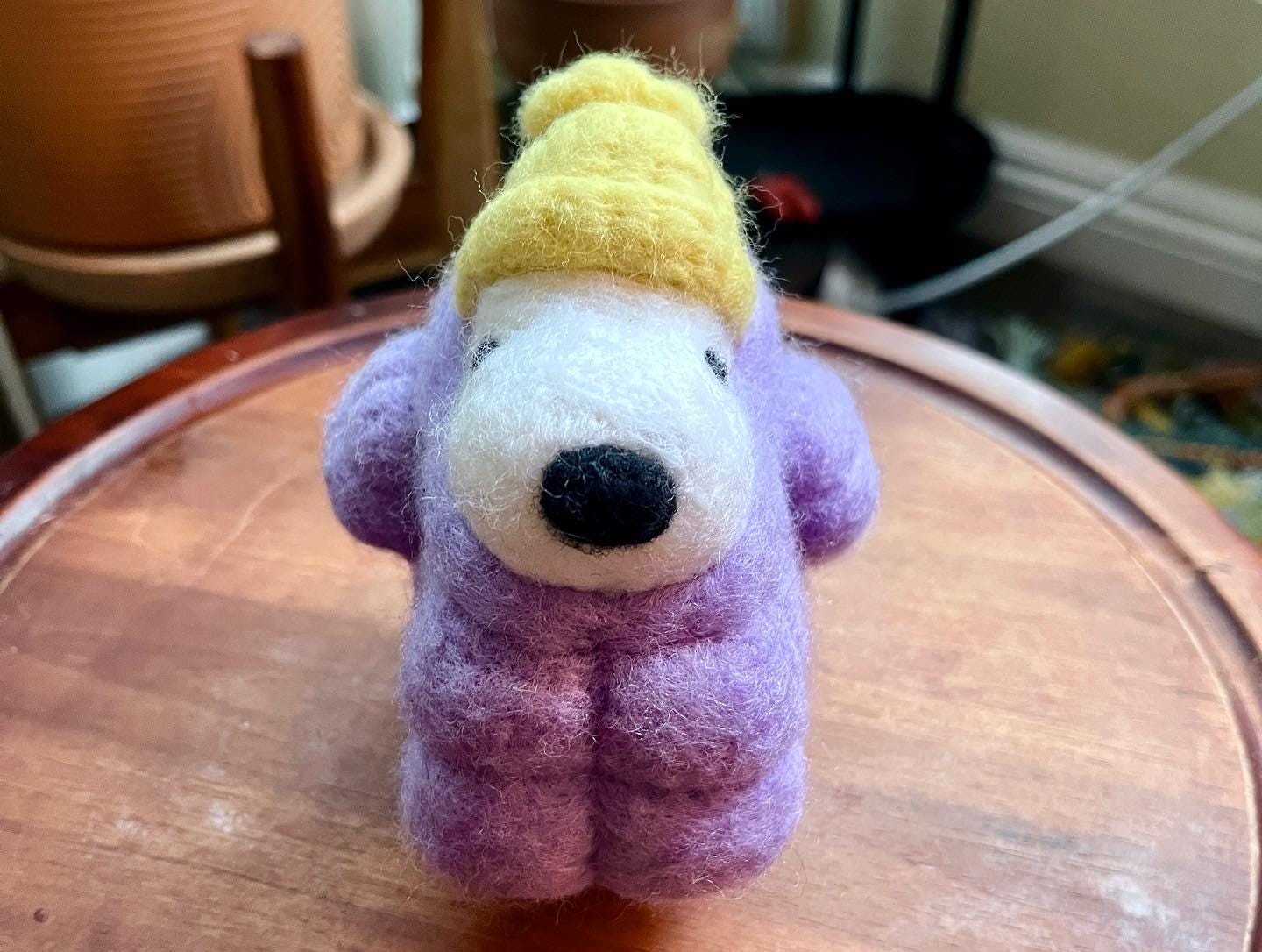 Needle Felted Puffer Jacket Snoopy - Etsy