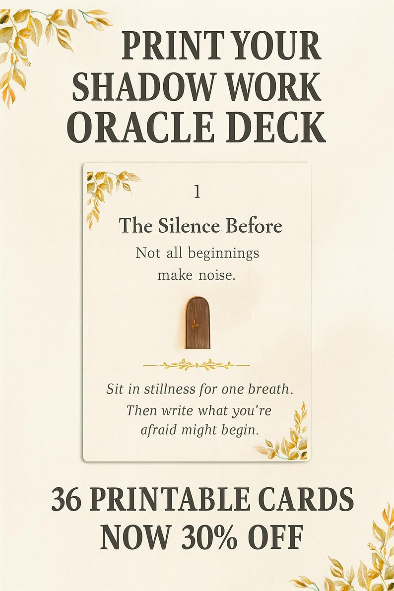 The Quiet Oracle™ – Printable Oracle Cards for Shadow Work & Journaling ...