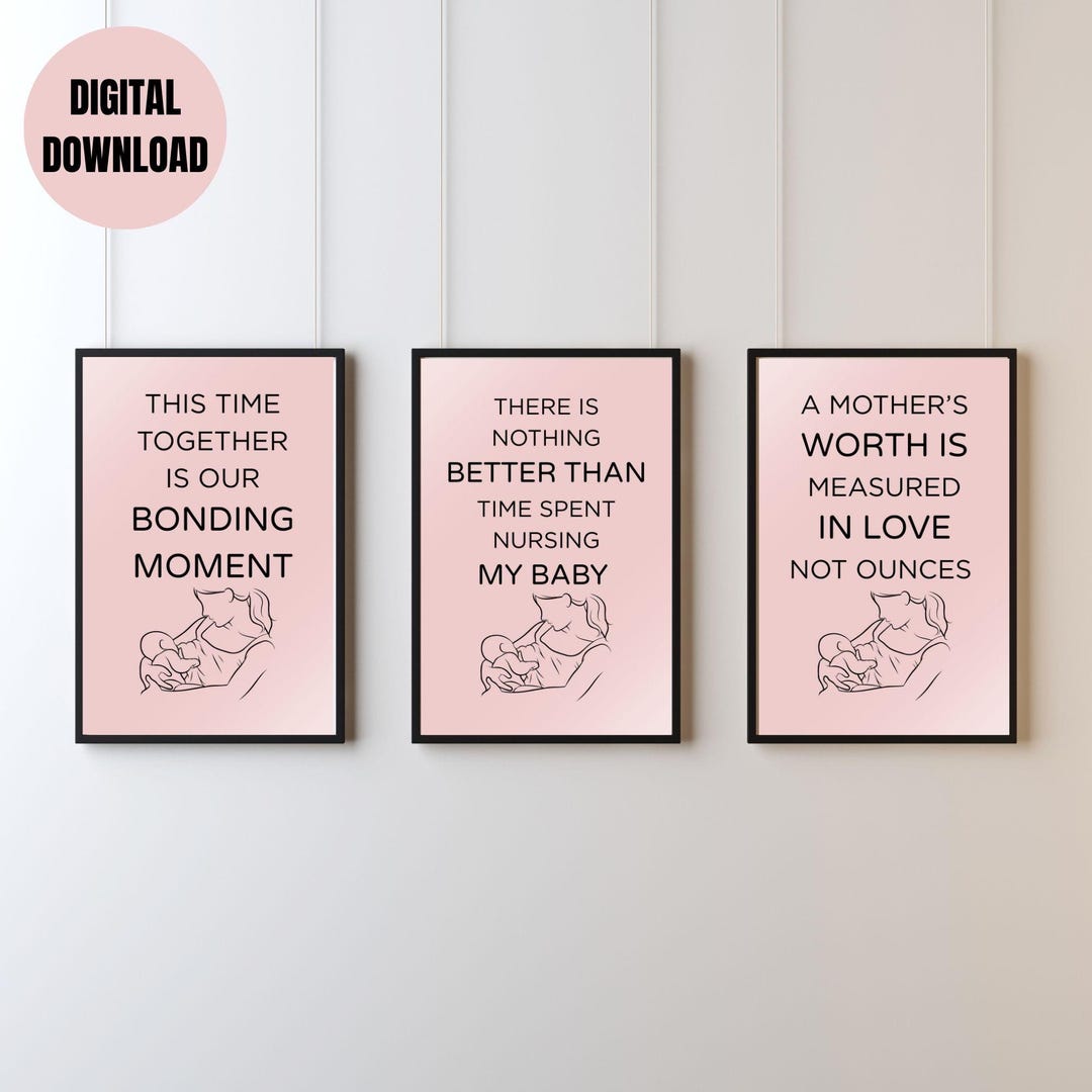 Breastfeeding Affirmation Wall Art Bundle | Digital Prints for New Moms ...
