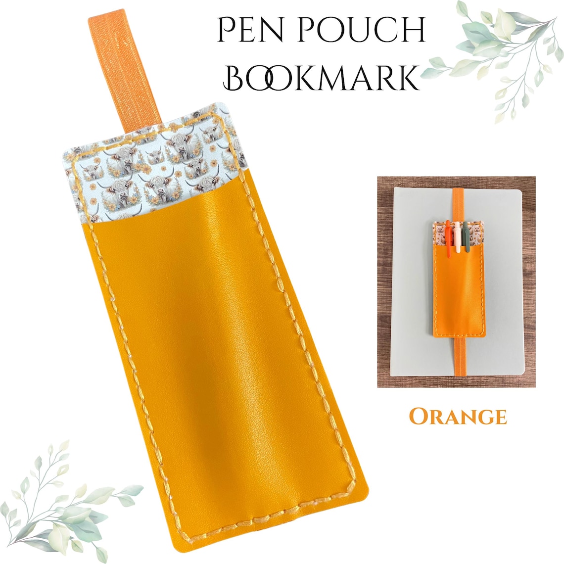 Pen Pouch Bookmark for Notebooks/journals *8 Options - Etsy