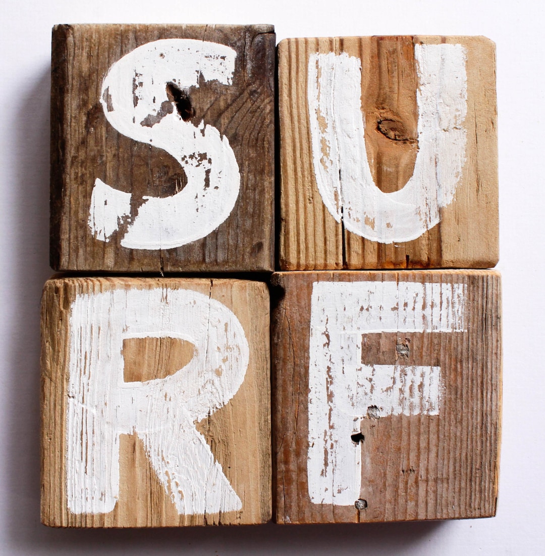 Surf Sign on Reclaimed Distressed Wood Beach Art Surf Shop Wooden Sign ...