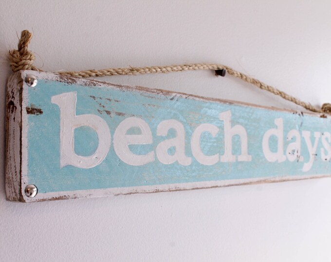 Custom Beach Sign on Reclaimed Distressed Wood Beach Art Decor Surf ...