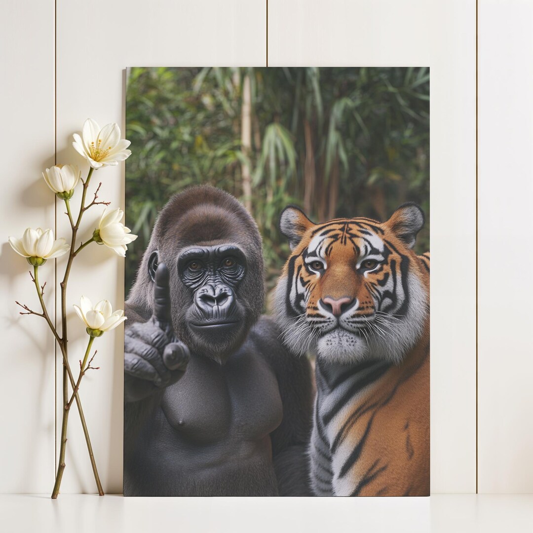 Rolled Posters, Jungle Animals Art Print for Wildlife Lovers, Surreal ...