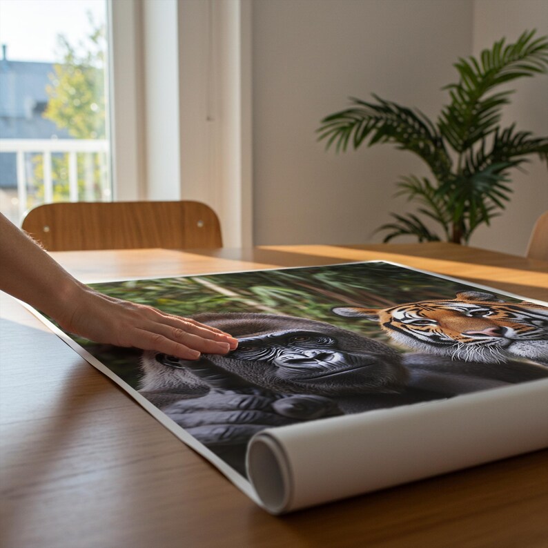 Rolled Posters, Jungle Animals Art Print for Wildlife Lovers, Surreal ...