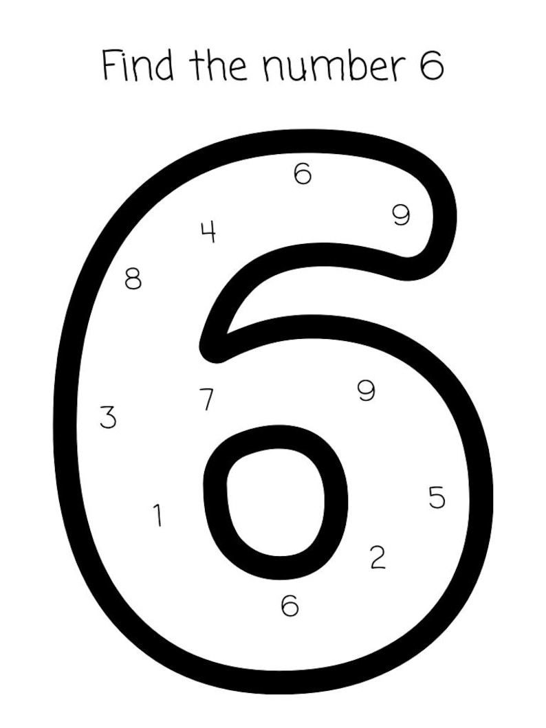 Printable Toddler Activity Pages - Recognizing Numbers - Etsy