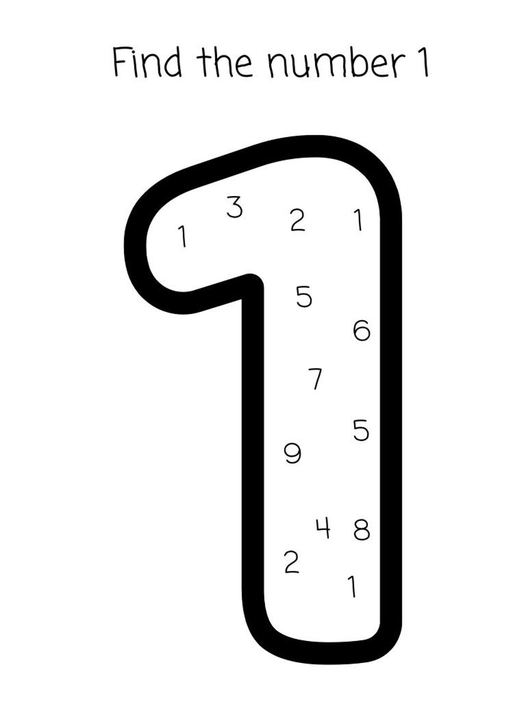 Printable Toddler Activity Pages - Recognizing Numbers - Etsy