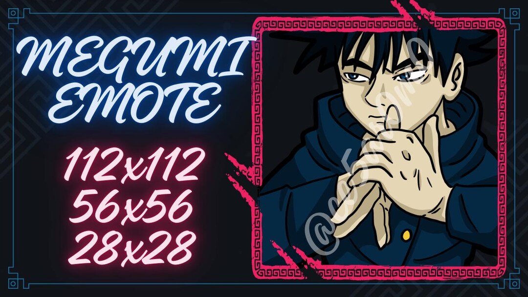 Megumi Shadow Sign Emote – Jujutsu Kaisen Inspired Twitch/discord Emote ...