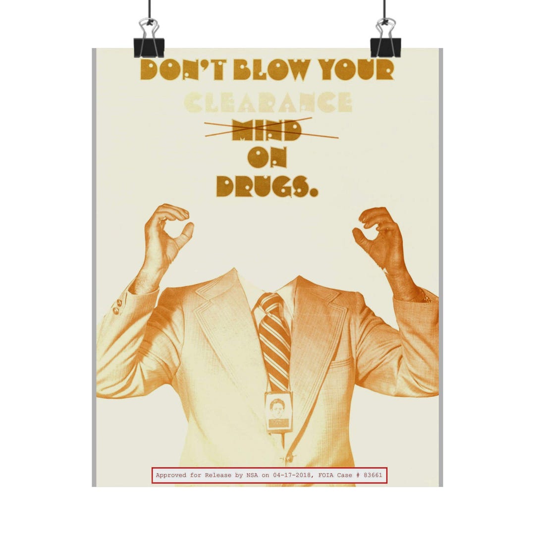 NSA Security Motivational Poster Vintage 1950s 60s Chromolithograph ...