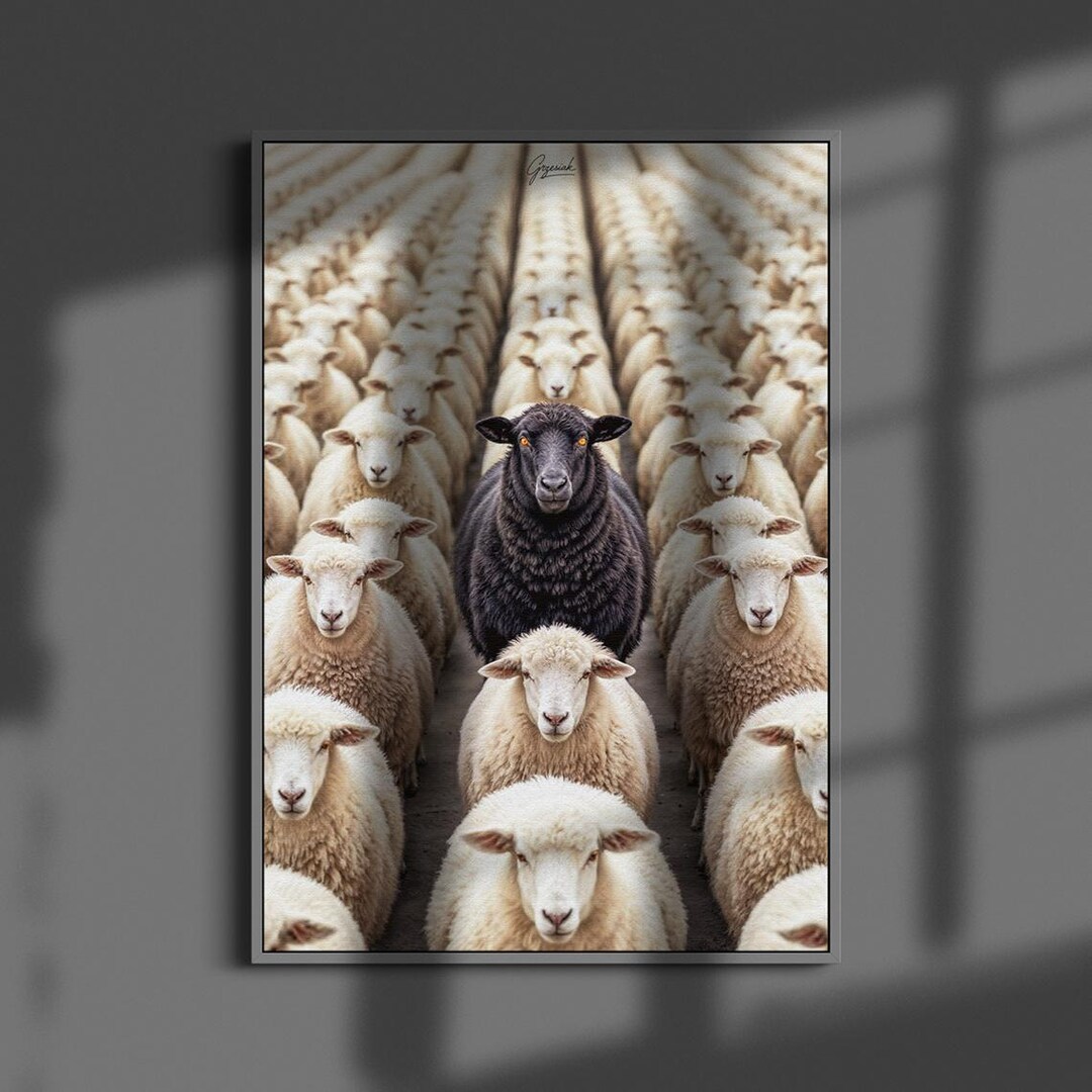 Black Sheep – Motivational Poster About Individuality | Minimalist Wall ...