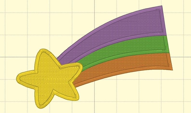 Gravity Falls Shooting Star Embroidery File - Etsy