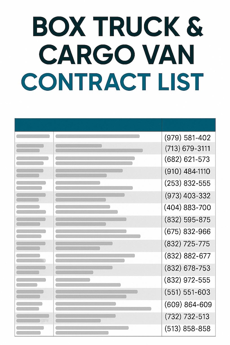 Box Truck Delivery Contracts