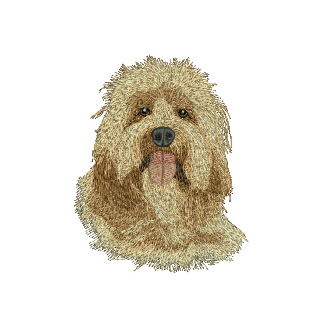 Labradoodle Embroidery Design – Realistic Shaggy Dog Face – 5x7 Hoop ...