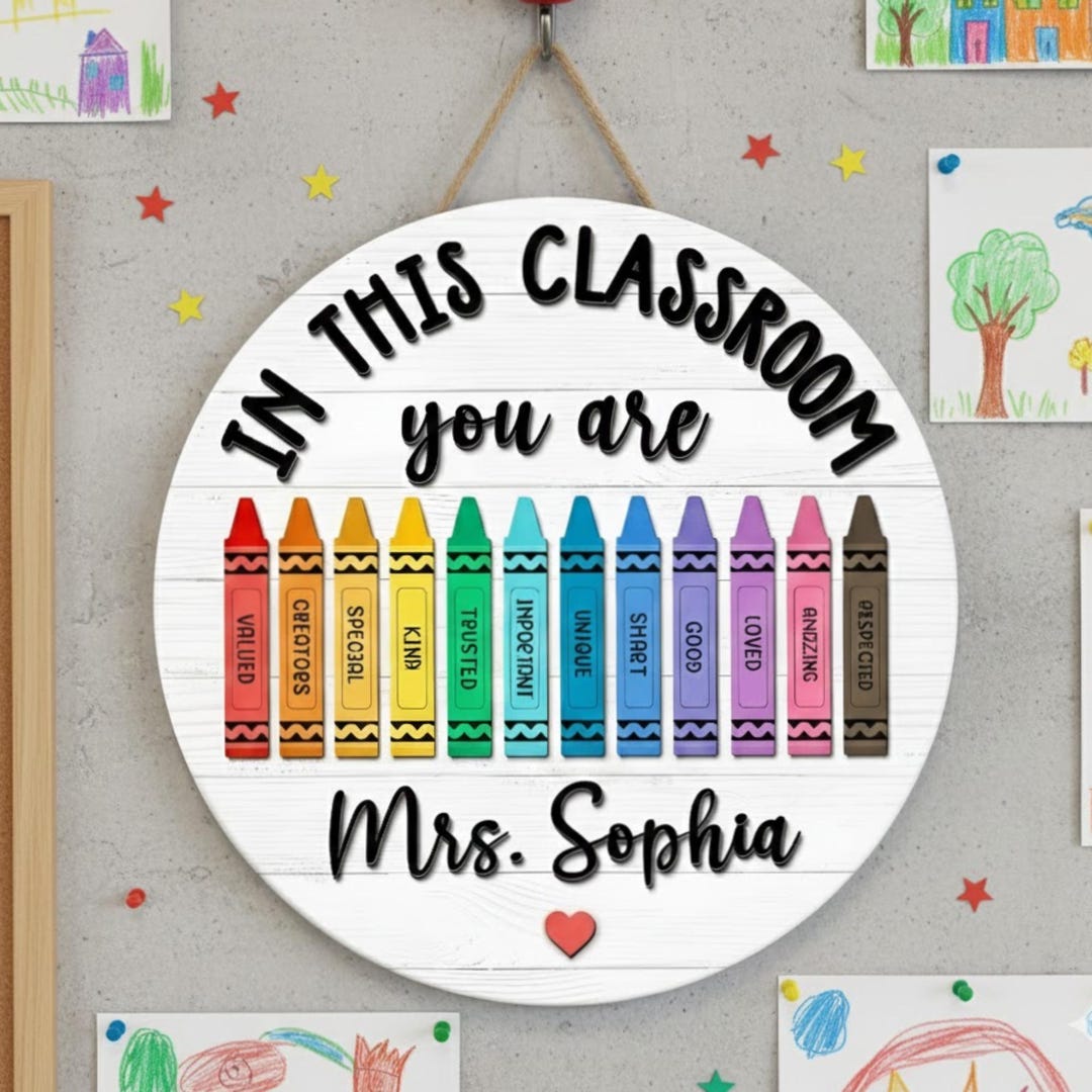 Personalized Teacher Door Sign, Teacher Gifts, Special Education Sign ...