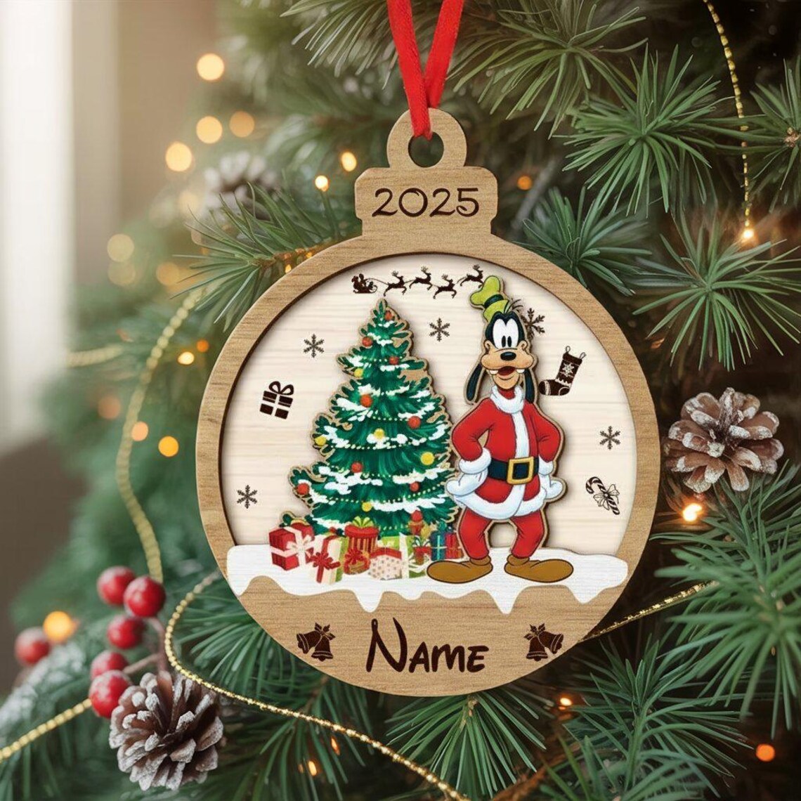 Personalized Disney Goofy Christmas Ornament 2025, Custom Name Goofy ...