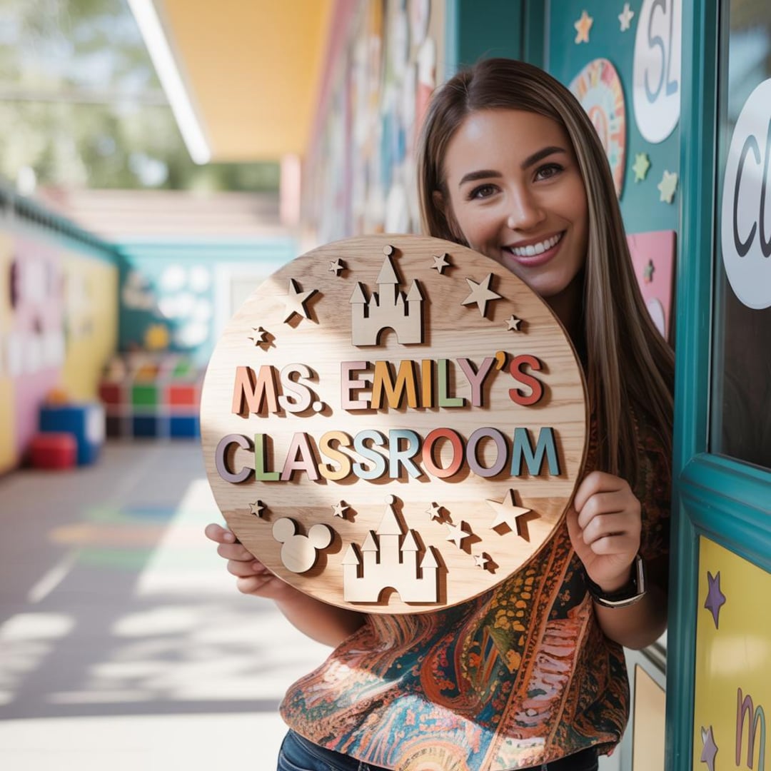Disneyland Classroom Sign, Disney Welcome Sign, Disney Class Wall Decor ...