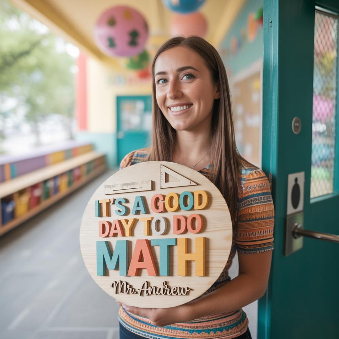 It's a Good Day to Do Math, Custom Math Teacher Door Sign, Math Teacher ...
