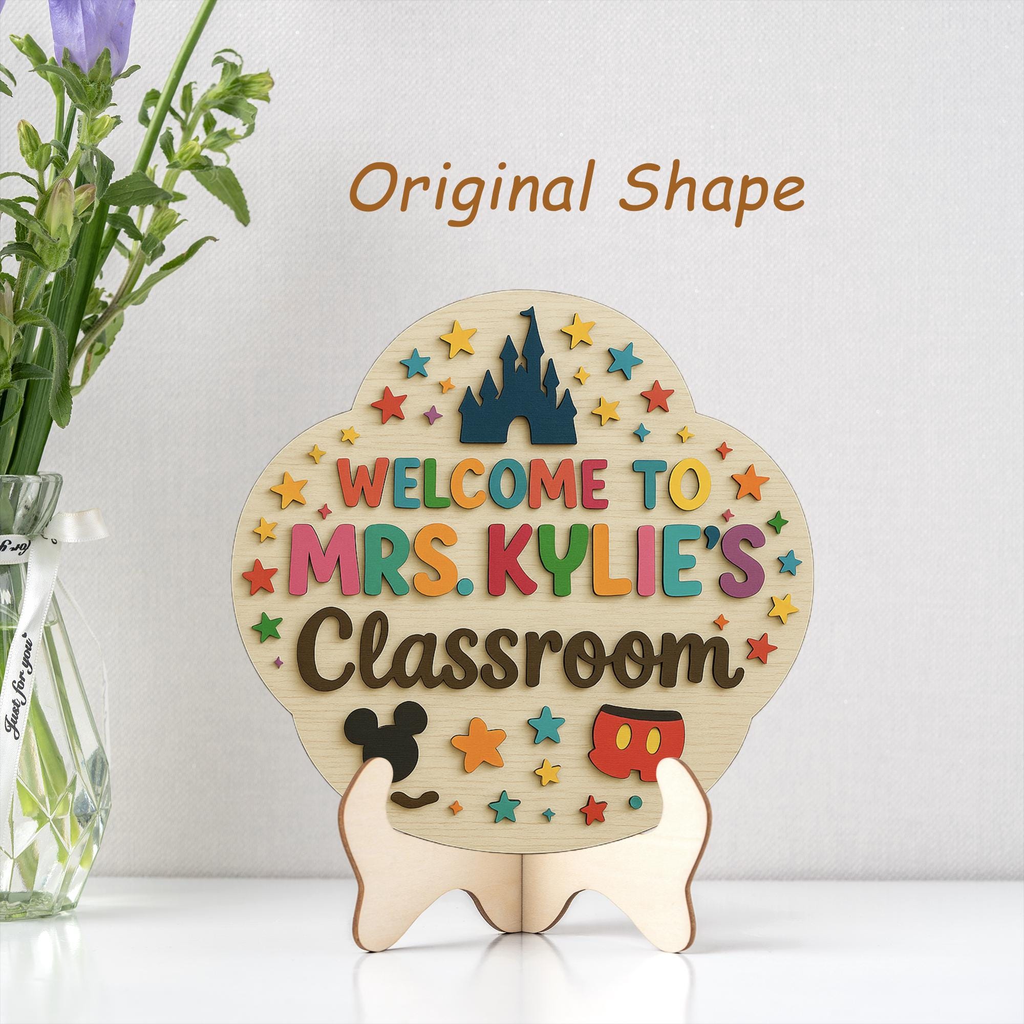 Custom Welcome Classroom Door Sign, Disney Teacher Sign, Teacher ...