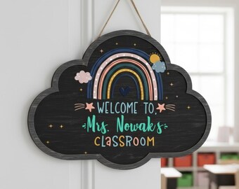Personalized Teacher Door Sign, Teacher Name Sign, Teacher Door Hanger ...