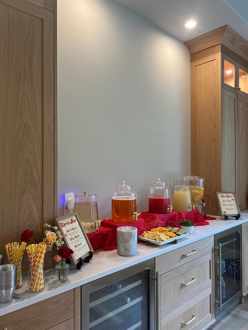 Spritz Bar Menu Printable Italian Summer Drink Sign Aperol Spritz Hugo ...