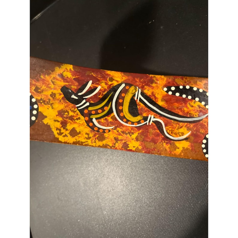 Handcrafted Australian Aboriginal Art Wooden Boomerang Display Stand ...