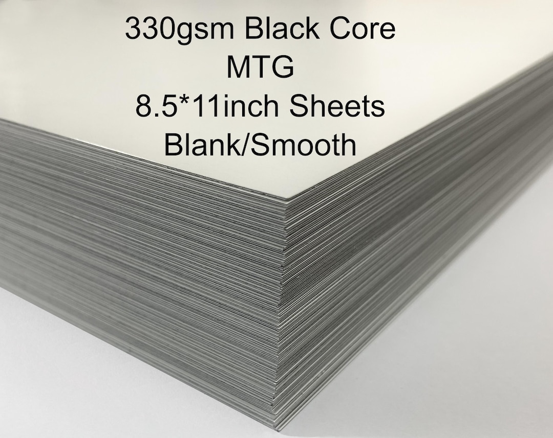 330gsm Black Core Card Stock: DIY TCG Proxy Cardstock - 8.5x11in ...
