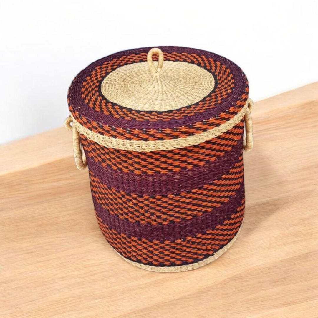 Handwoven Bolga Hamper With Lid – African Nursery Basket - Etsy