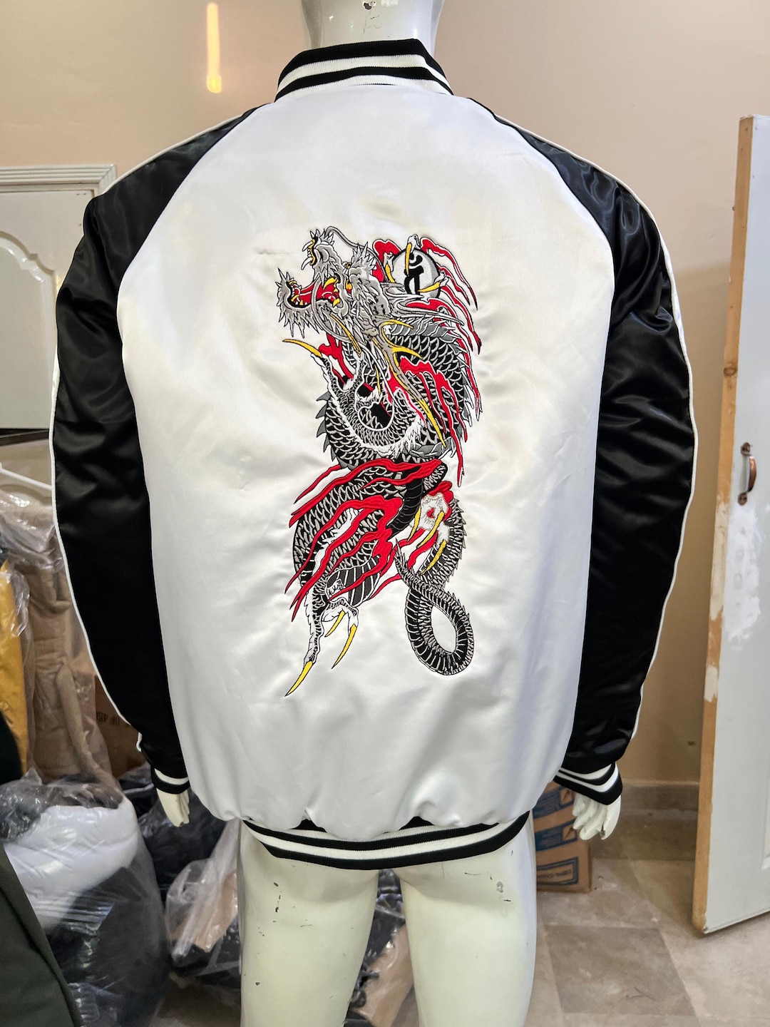 Dragon of Dojima Satin Bomber Jacket – Yakuza Game Cosplay, Japanese ...