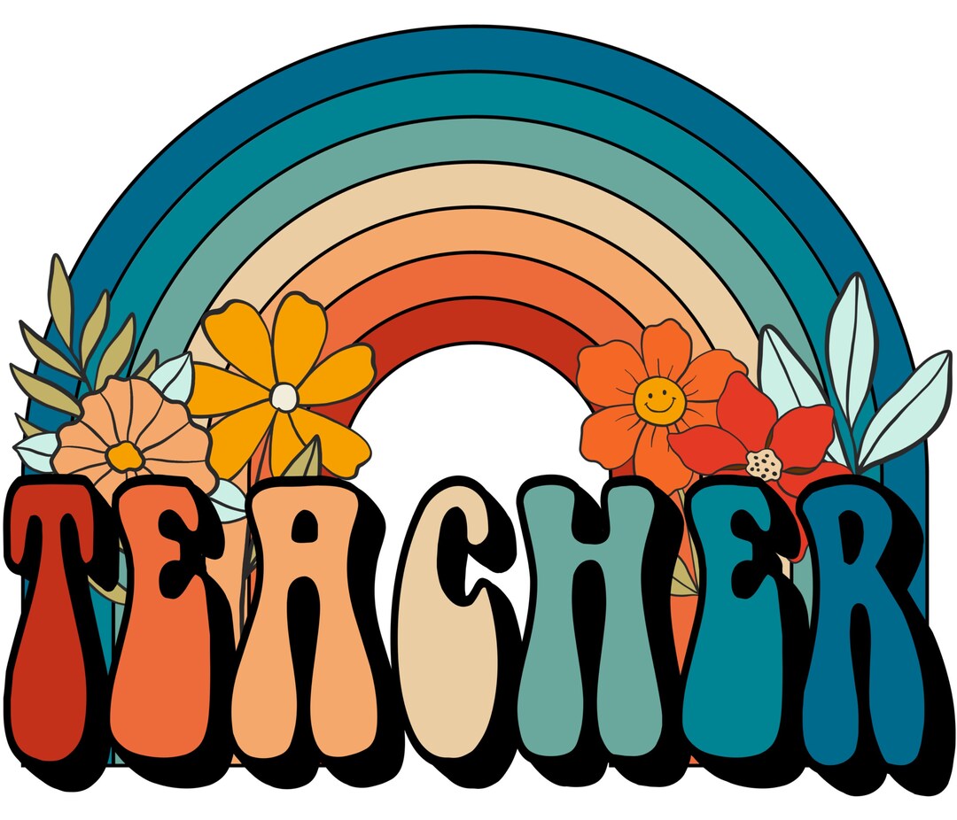 Retro Teacher Design, Sublimation Design, Graphic Design, Digital ...