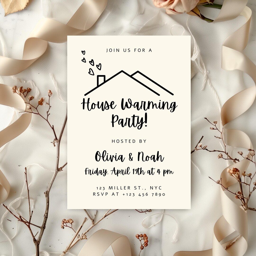 Editable Housewarming Party Invitation Template (digital Download) - Etsy