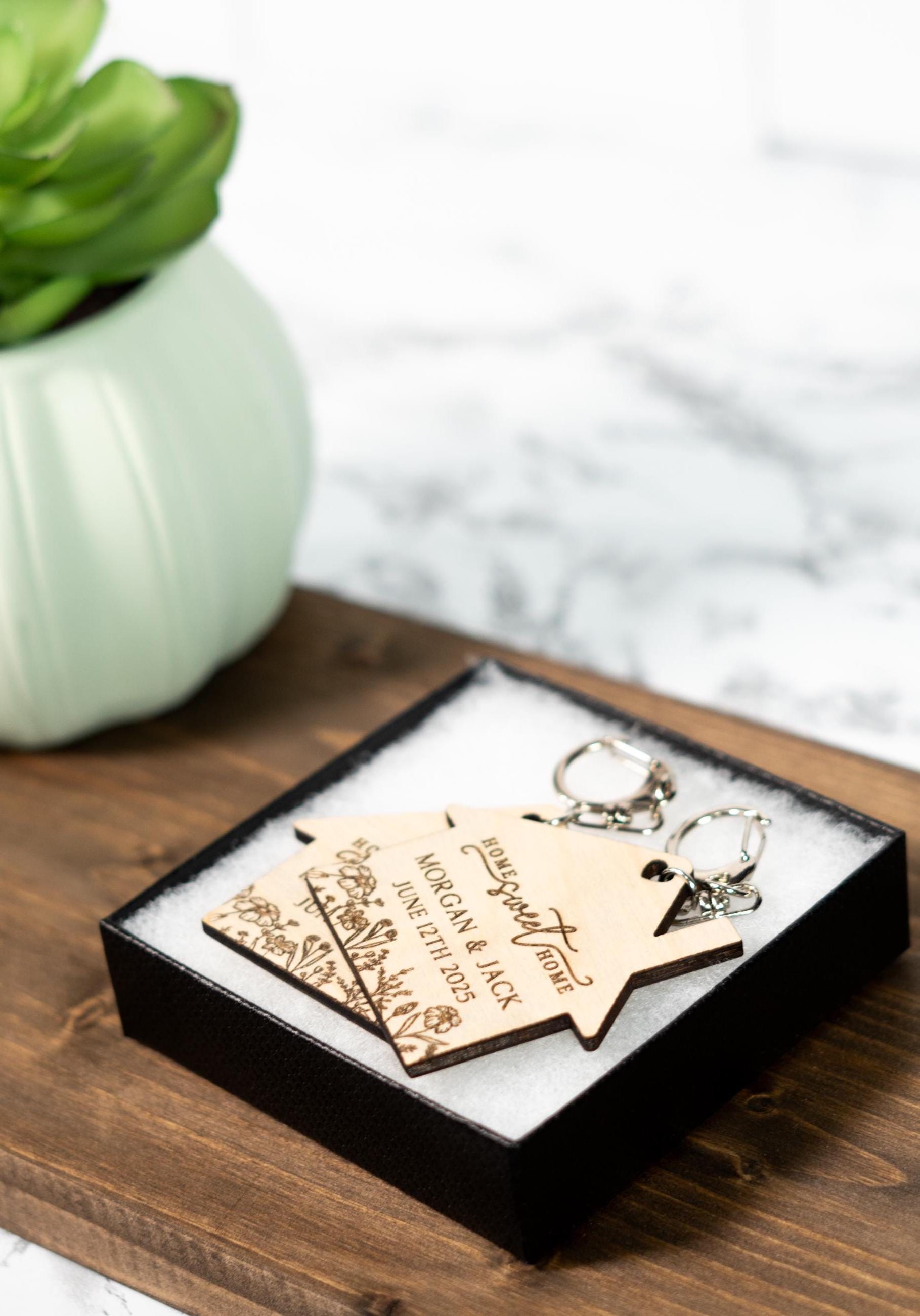 Home Sweet Home Keychain | Personalized Realtor Gift | New Homeowner ...