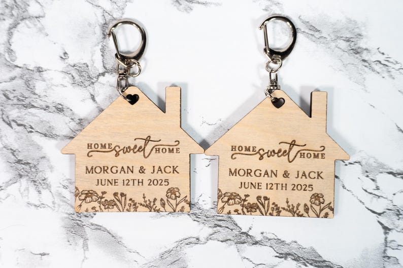 Home Sweet Home Keychain | Personalized Realtor Gift | New Homeowner ...