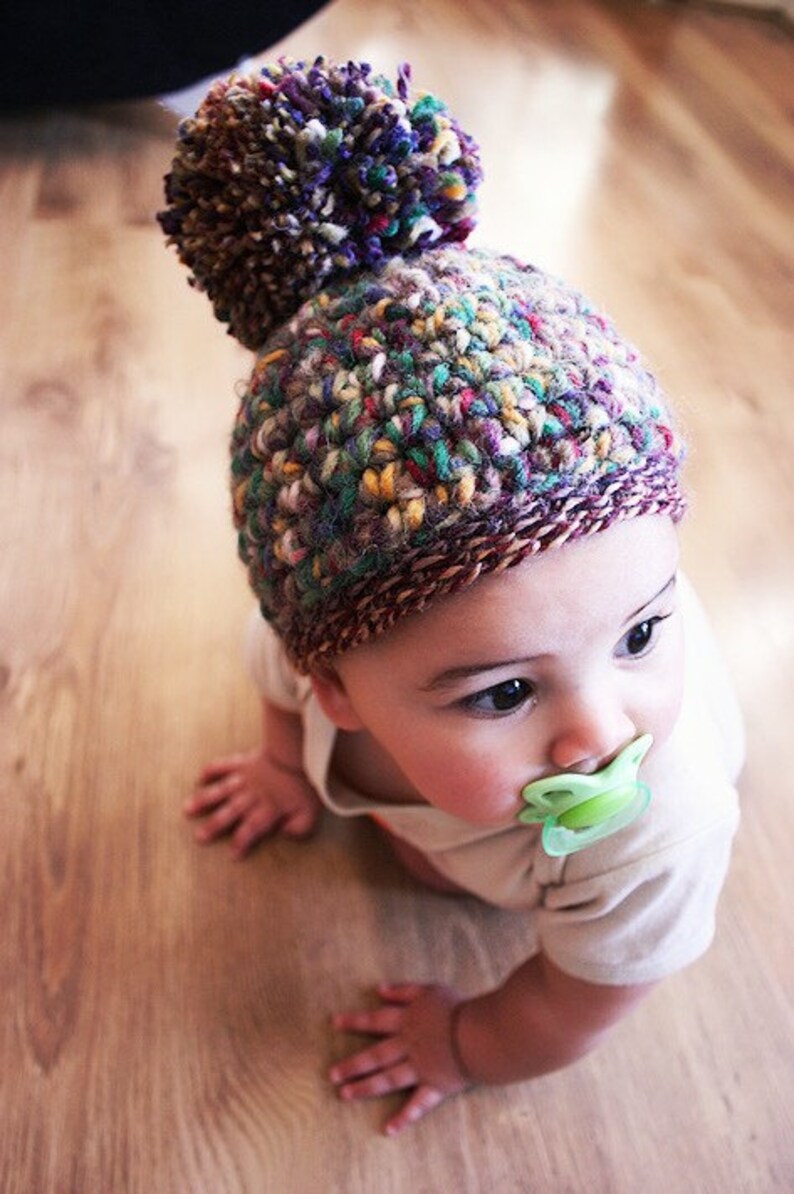 3 to 6m Pom Pom Baby Hat Elf Beanie Crochet Unisex Fall Baby - Etsy