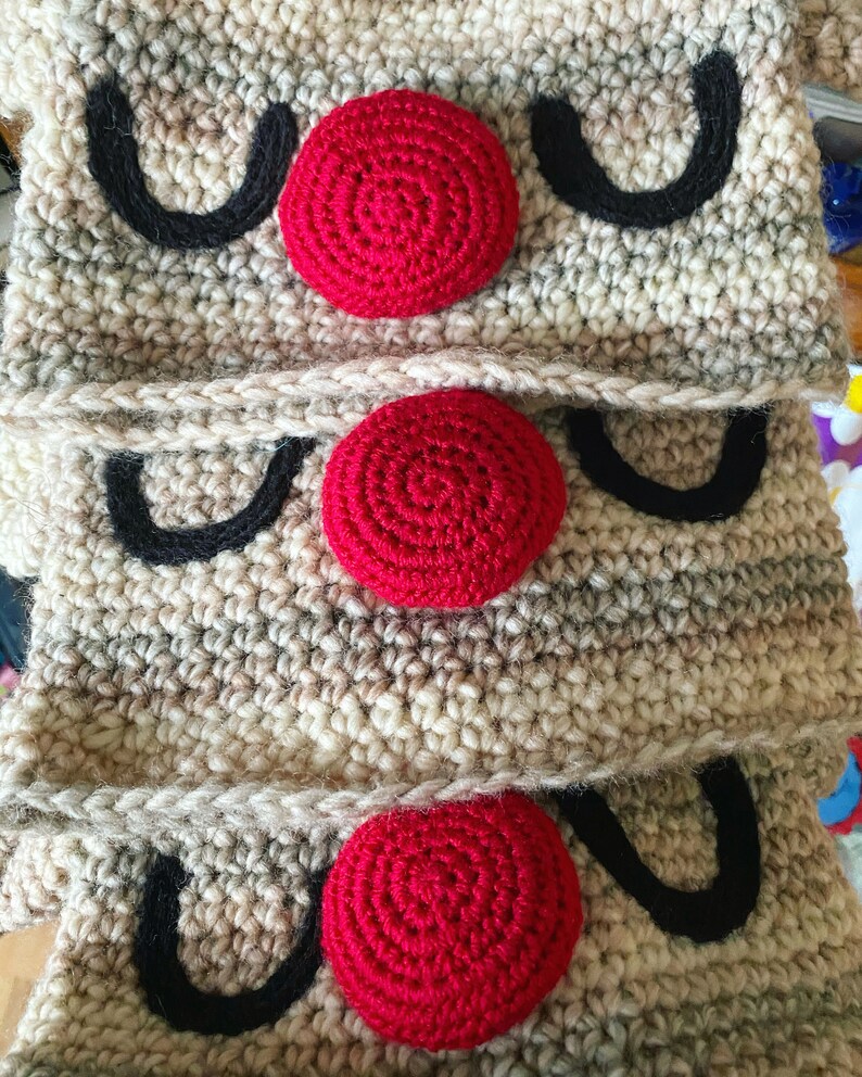 3 to 6m Baby Christmas Rudolph The Red Nose Reindeer Hat | Etsy