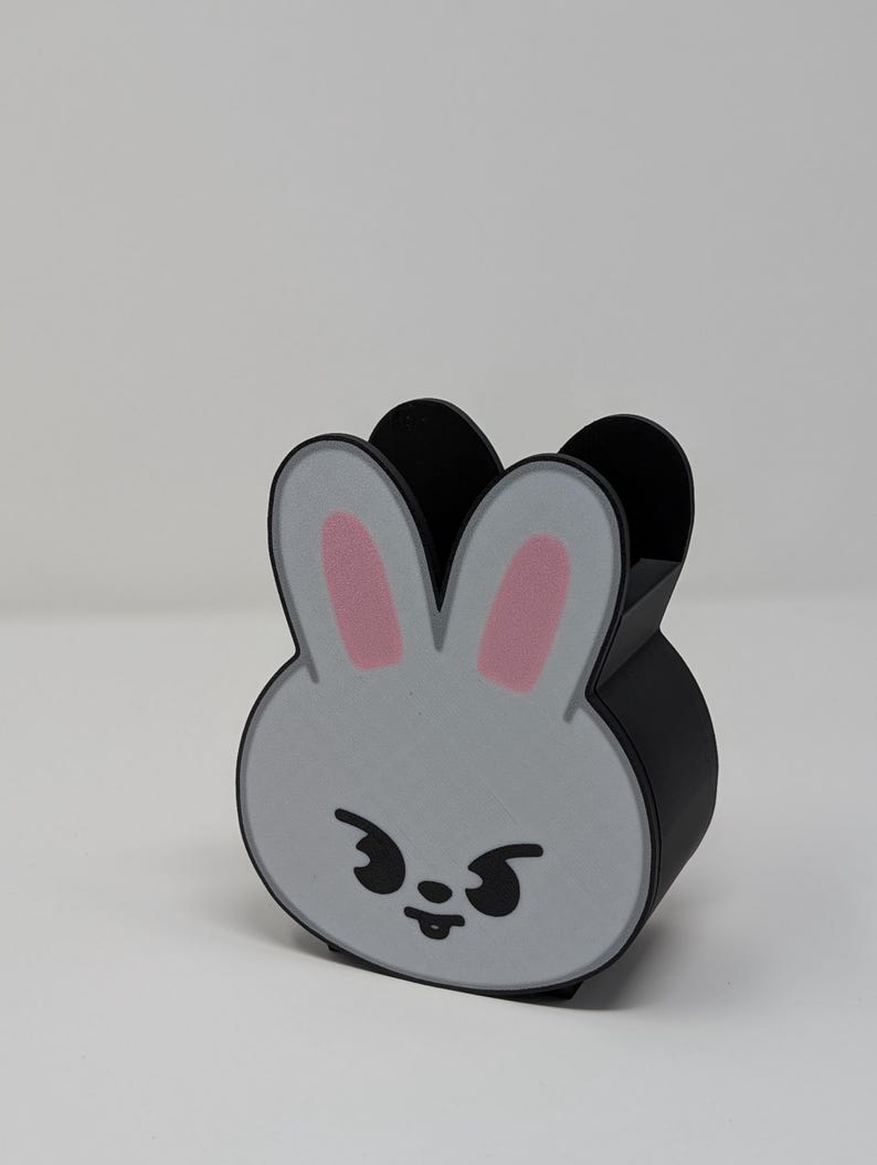 Leebit SKZOO Pencil Holder | Stray Kids Lee Know Bunny Desk Organizer ...
