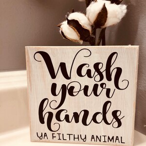 Bathroom Signs Farmhouse Bathroom Wash Hands Decorating Bathroom Signs ...