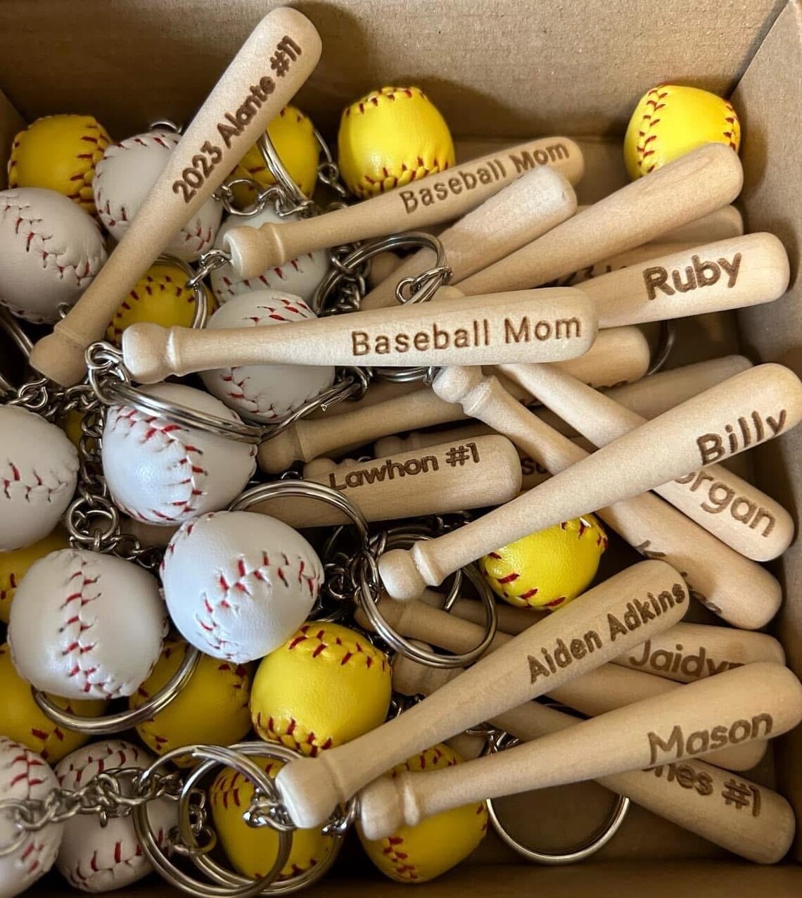 Softball Personalized Keychains Softball Engraved Gifts Softball Team ...
