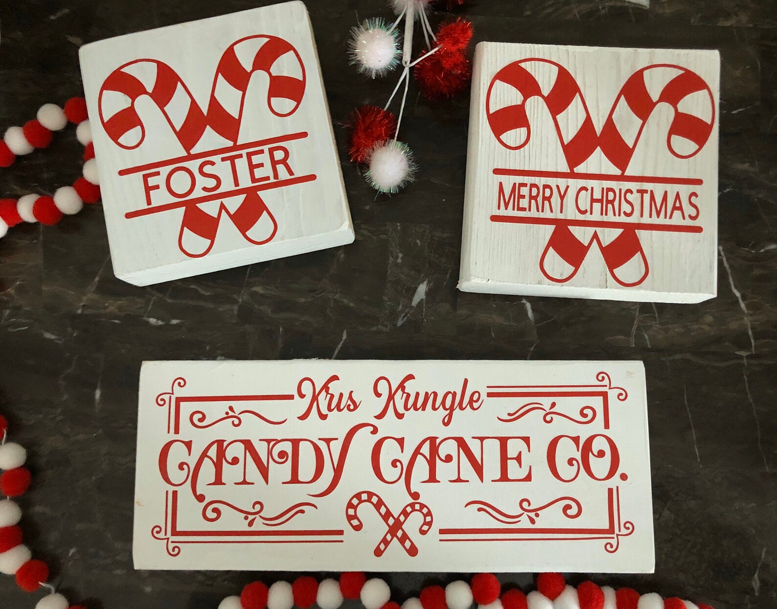 Christmas Decor/ Candy Canes/ Personalized Christmas Sign/ - Etsy